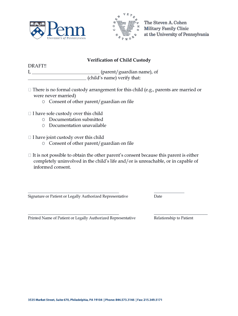 Fillable Online Custody Acknowledgement.pdf Fax Email Print - pdfFiller