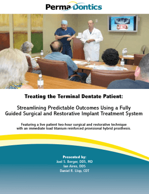 Fillable Online Treating the Terminal Dentate Patient: Streamlining ...