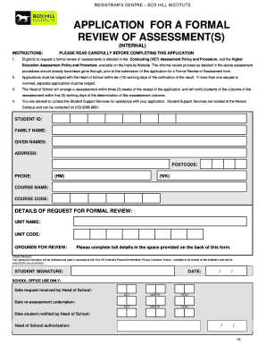 Fillable Online Request for Formal Review of Assessment - Amazon Web ...