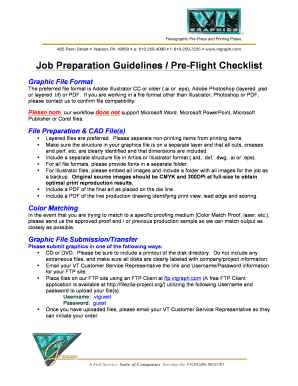 Fillable Online Job Preparation Guidelines / Pre-Flight Checklist Fax ...