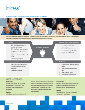 Fillable Online Agency Relationship Management Solution (ARMS). Agency Relationship Management ...
