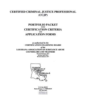 Fillable Online lasact certified criminal justice professional (ccjp ...