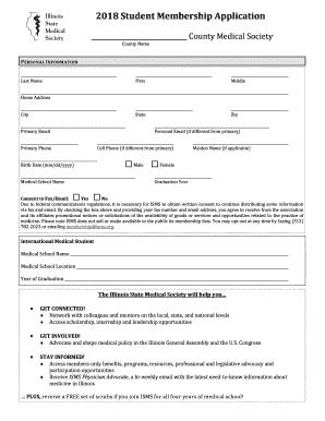 Fillable Online 2018 Student Membership Application Fax Email Print - pdfFiller