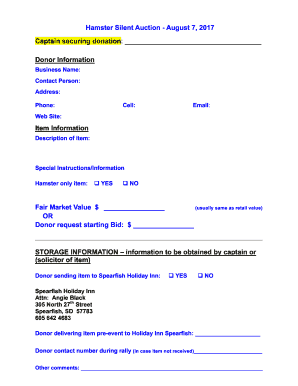 Fillable Online Auction Solicit Form 2017 fillable.doc Fax Email Print ...