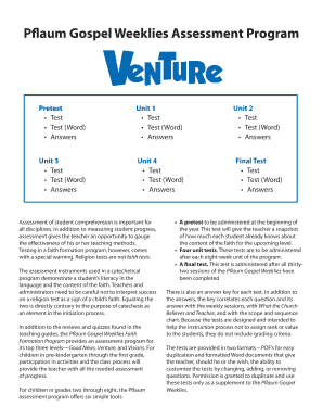 Fillable Online Unit 1 - Pflaum Gospel Weeklies Fax Email Print - pdfFiller