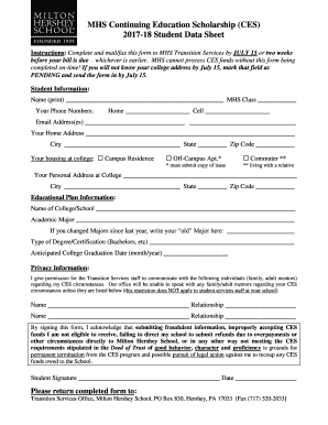 Fillable Online MHS Continuing Education Scholarship (CES) Fax Email Print - pdfFiller