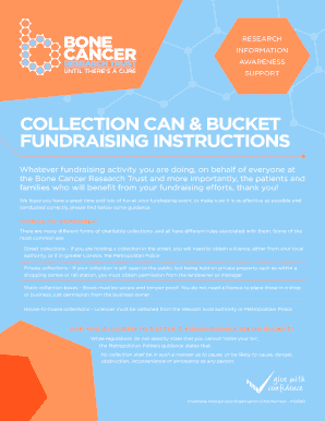 Fillable Online collection can & bucket fundraising instructions - Bone ...