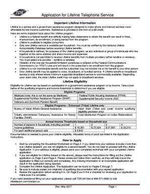Fillable Online Tribal Application - TDS Telecom Fax Email Print ...