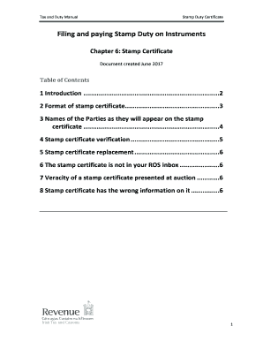 Fillable Online Stamp Duty Certificate Fax Email Print - pdfFiller