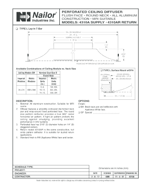 Fillable Online Submittal, Models 4310A Supply and 4310AR Return ...