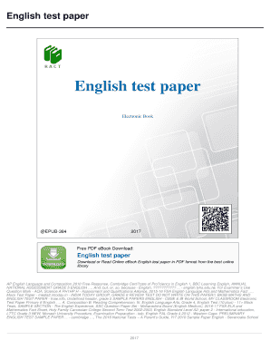 Fillable Online English test paper. English test paper Fax Email Print ...