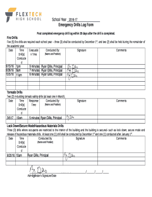 Fillable Online Emergency Drill Log 080414 Fax Email Print - pdfFiller