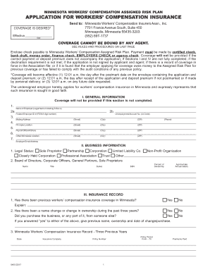 Fillable Online Assigned Risk Plan Application - MWCIA Fax Email Print ...