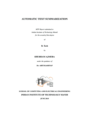 Fillable Online AUTOMATIC TEXT SUMMARIZATION Fax Email Print - pdfFiller