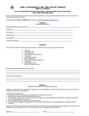 Fillable Online application forms - UWI, Mona - The University of the ...