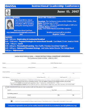 Fillable Online Instructional Leadership Conference Fax Email Print ...