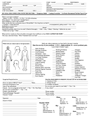 Fillable Online Work Injury Questionnaire - Click Here to Download ...