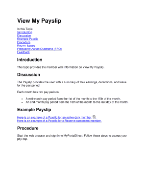 Fillable Online View My Payslip Fax Email Print - pdfFiller