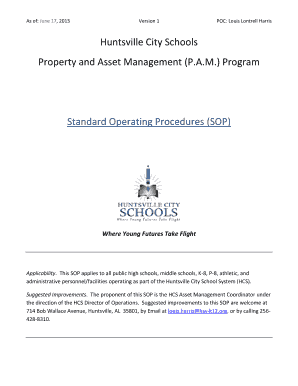 Fillable Online Huntsville City Schools Property and Asset Management ...
