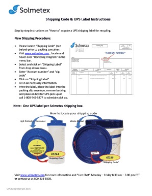 Fillable Online Shipping Code & UPS Label Instructions Fax Email Print ...