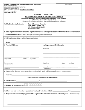 Fillable Online Claim of Exemption from Registration Form and Instructions Fax Email Print ...
