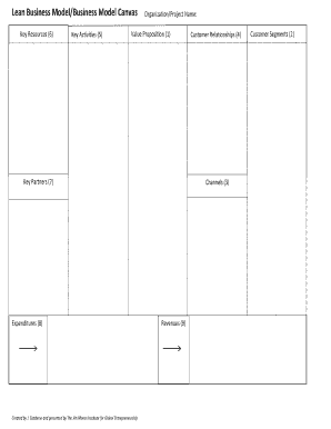 Fillable Online Lean Business Model/Business Model Canvas Fax Email Print - pdfFiller