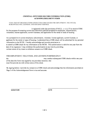 Fillable Online 6, 172 to receive CORI Fax Email Print - pdfFiller