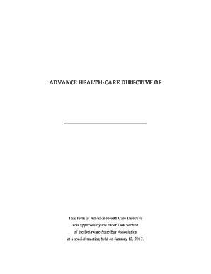 Fillable Online ADVANCE HEALTH-CARE DIRECTIVE OF Fax Email Print - pdfFiller