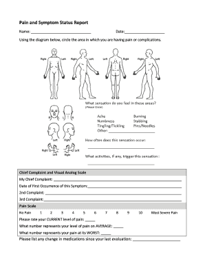 Fillable Online Pain and Symptom Status Report Fax Email Print - pdfFiller