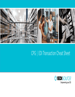 Fillable Online CPG EDI Transaction Cheat Sheet Fax Email Print - pdfFiller