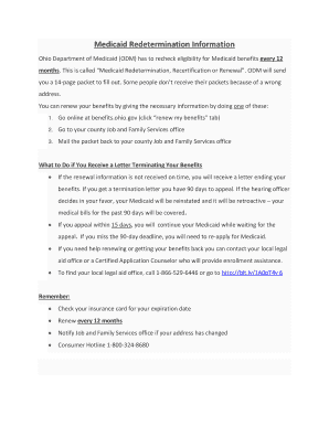 Fillable Online Medicaid Redetermination Information Fax Email Print ...