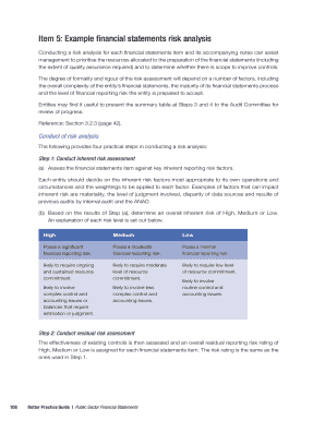 Fillable Online Item 5: Example financial statements risk analysis Fax Email Print - pdfFiller