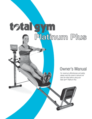 Fillable Online Total Gym Platinum Plus Fax Email Print - pdfFiller