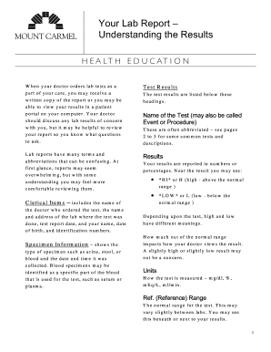 Fillable Online Your Lab Report Fax Email Print - pdfFiller