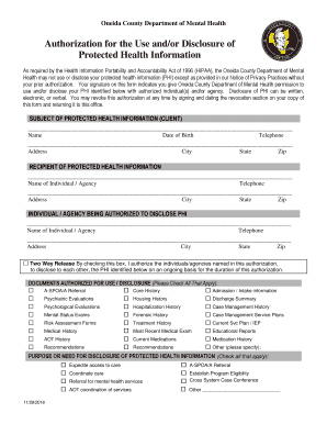 Fillable Online Authorization for the Use and/or Disclosure of ...