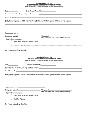 Fillable Online PTO Check Request Form 2011-12 Fax Email Print - pdfFiller
