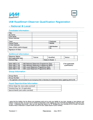 Fillable Online National Observer Application Form Fax Email Print ...