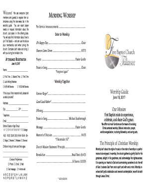 Fillable Online 06-18-17 Front and Back - First Baptist Church ...