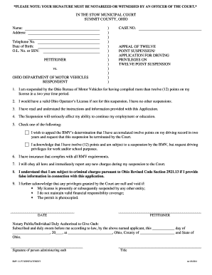 Fillable Online BMV 12-pt Reinstatement.docx Fax Email Print - pdfFiller