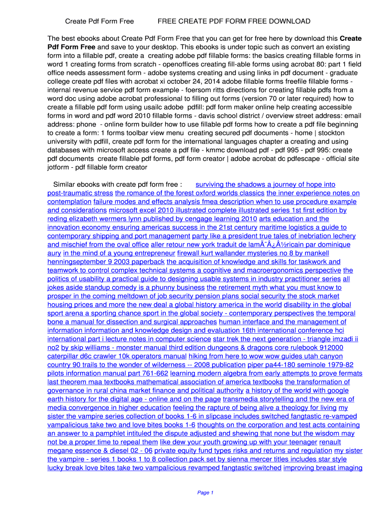 Fillable Online Create Pdf Form Free Create Pdf Form Free Fax Email