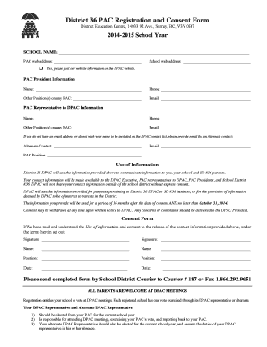 Fillable Online surreydpac District 36 PAC Registration and Consent ...