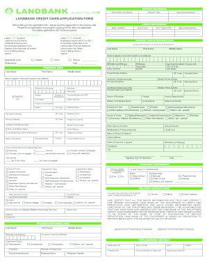 Landbank Credit Card Application Form - Fill Online, Printable ...