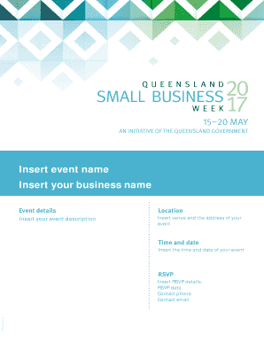 Fillable Online Insert event name Insert your business name ...