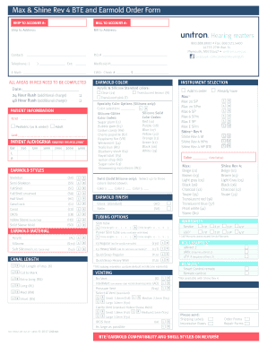 Fillable Online 4690 FORM 027-5947-03 02-17 Shine Rev 4 Max Earmold ...