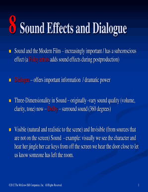Fillable Online 8 Sound Effects and Dialogue Fax Email Print - pdfFiller