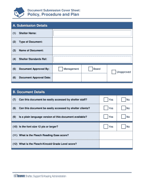 Fillable Online Document Submission Cover Sheet Fax Email Print - pdfFiller