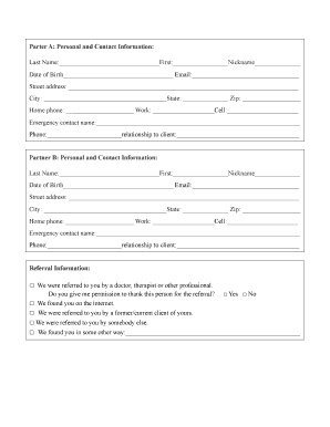 Fillable Online Client Information Form - Couples.pages - Jack C ...