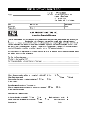 Fillable Online Inspection Report of Damage.qxp Fax Email Print - pdfFiller