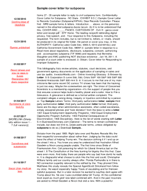 Fillable Online Sample cover letter for subpoena Fax Email Print ...