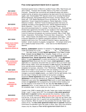 Fillable Online Free rental agreement blank form in spanish Fax Email ...